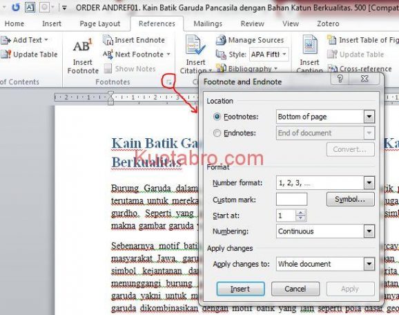 2 Cara Membuat Footnote pada Ms Word dari Jurnal/Buku/Internet – KuotaBro